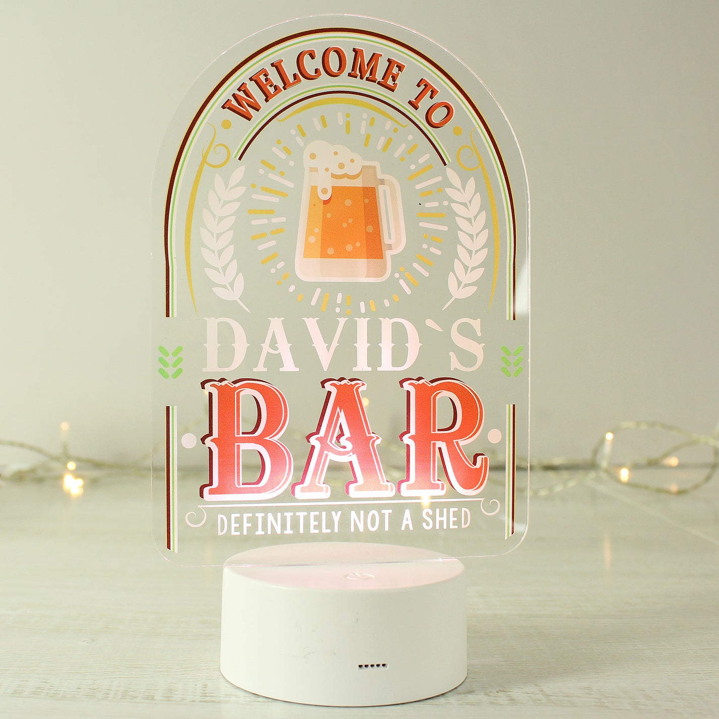 Personalised Light-up Bar Sign – mancavesuperstore